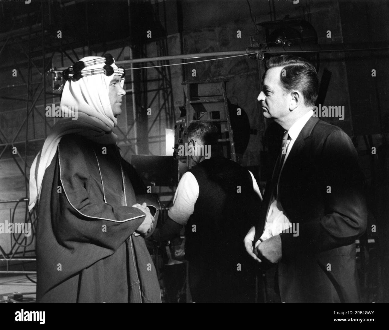 PETER O'TOOLE and Director DAVID LEAN during his Screen Test as T.E ...