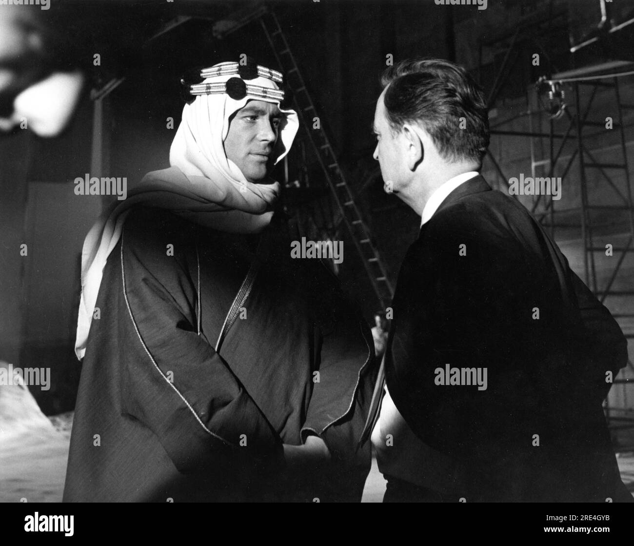 PETER O'TOOLE and Director DAVID LEAN during his Screen Test as T.E ...