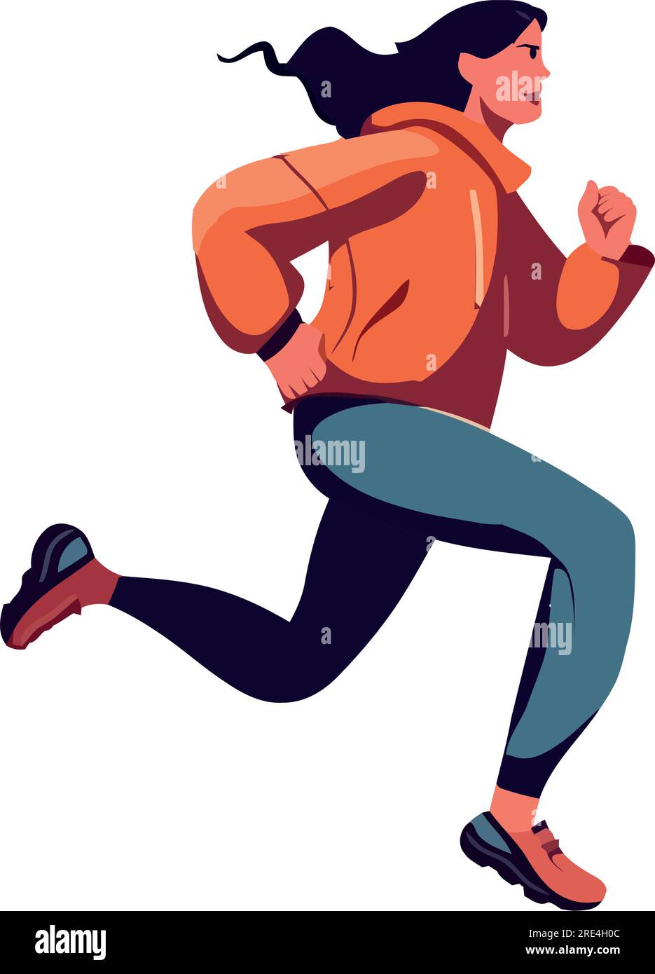 Muscular athlete running with speed over white Stock Vector Image & Art ...