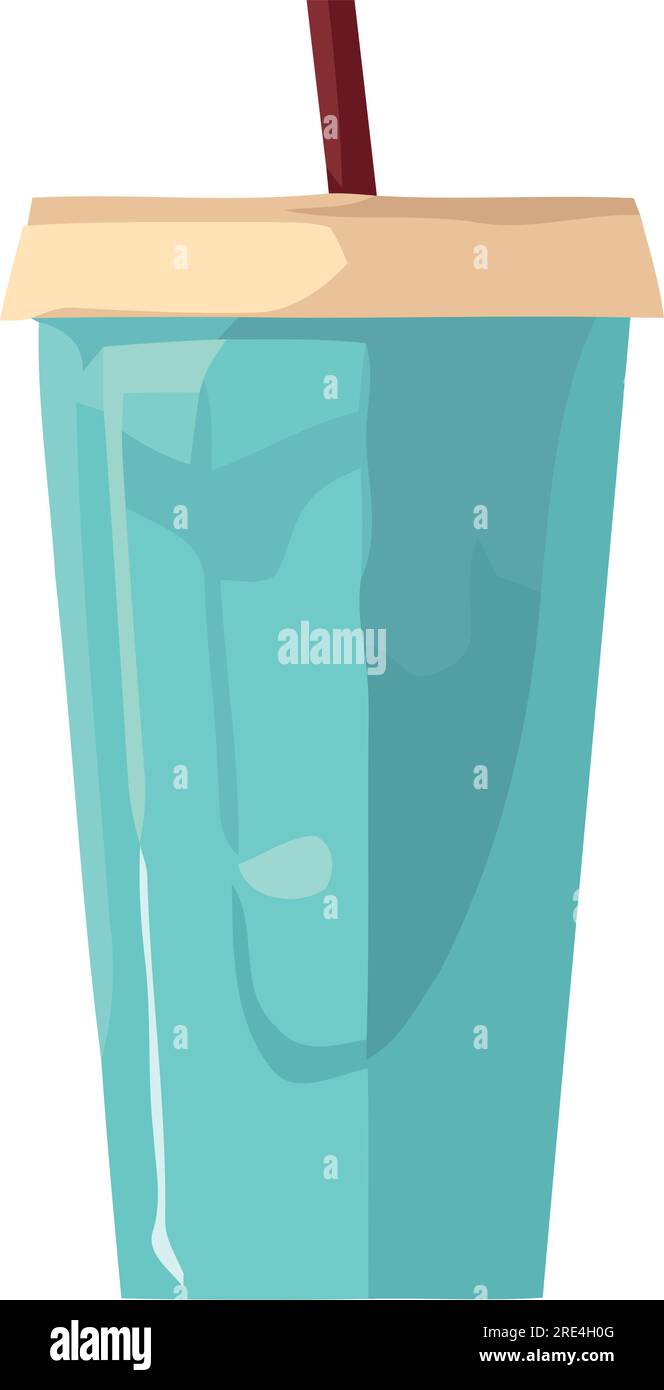 plastic mug with straw over white Stock Vector Image & Art - Alamy