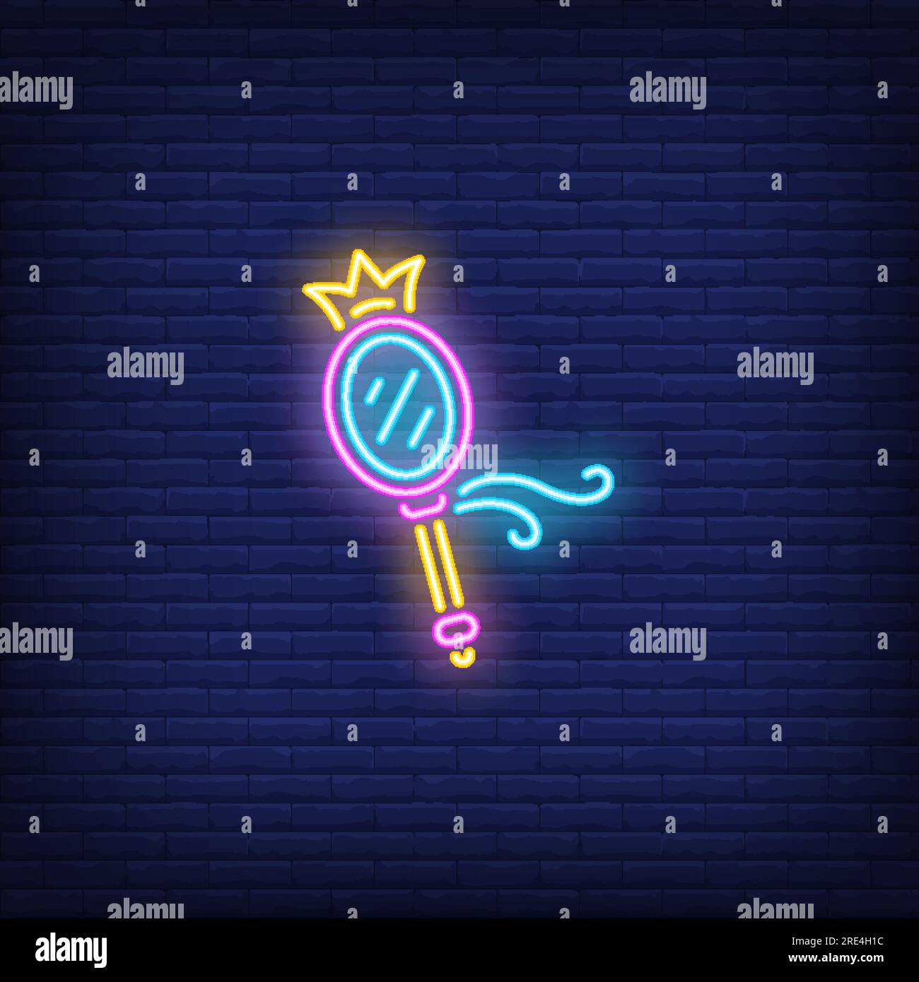 Magic mirror neon sign Stock Vector Image & Art - Alamy