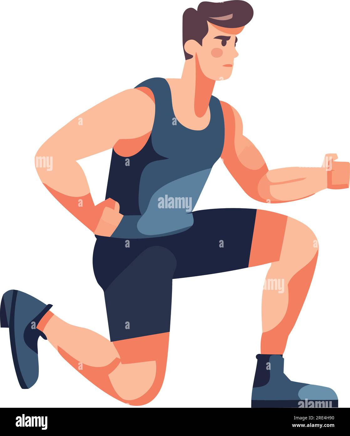 Muscular man doing dumbbell exercise Cut Out Stock Images & Pictures ...