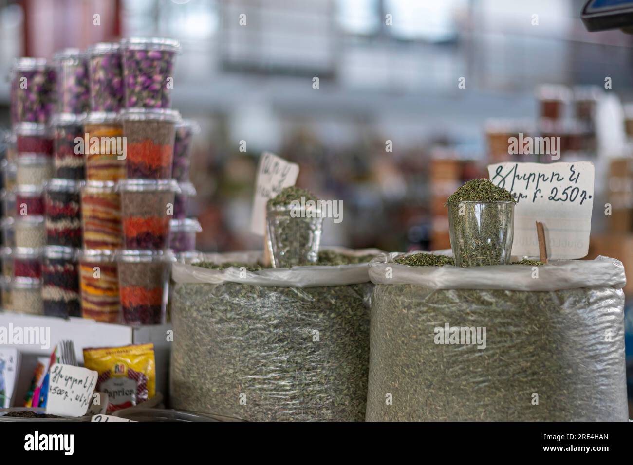 High resolution image of the colorful and fresh Armenian market with a ...