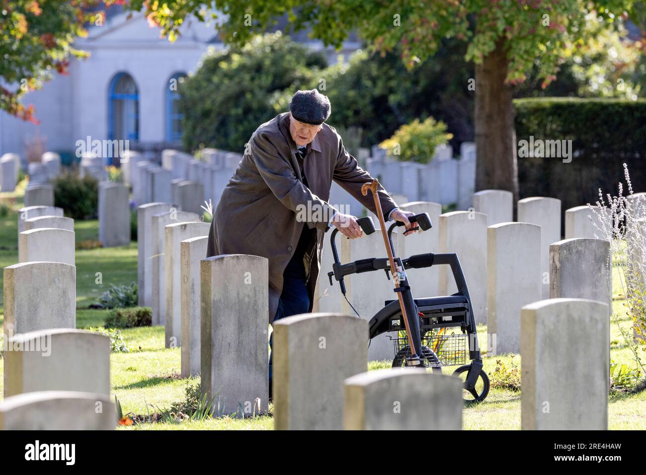 Sir Michael Caine as Bernard Jordan in The Great Escaper on location at ...