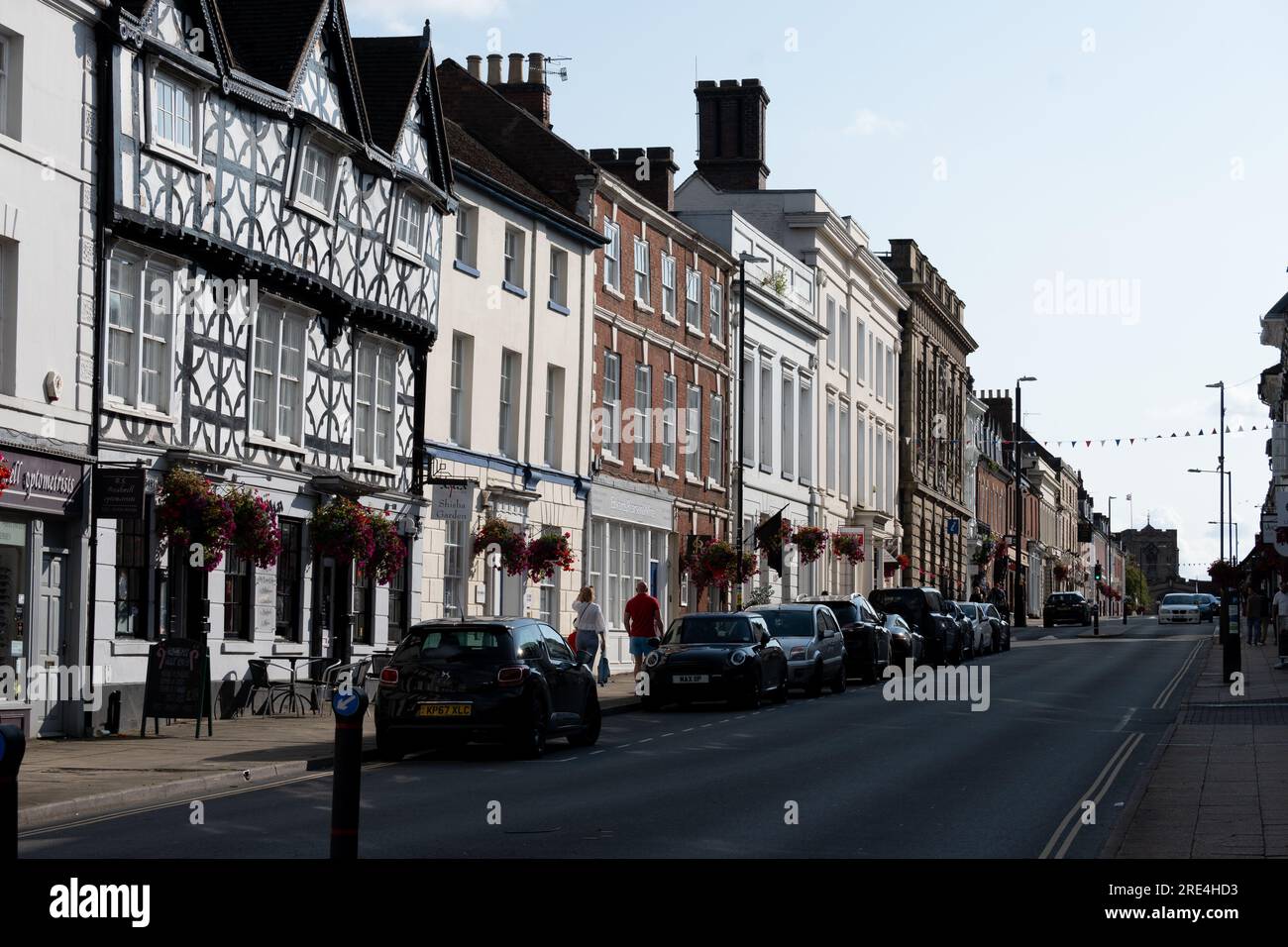 Jury Street looking towards High Street, Warwick, Warwickshire, England ...