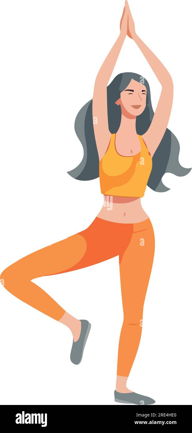 Young caucasian slim woman Stock Vector Images - Alamy