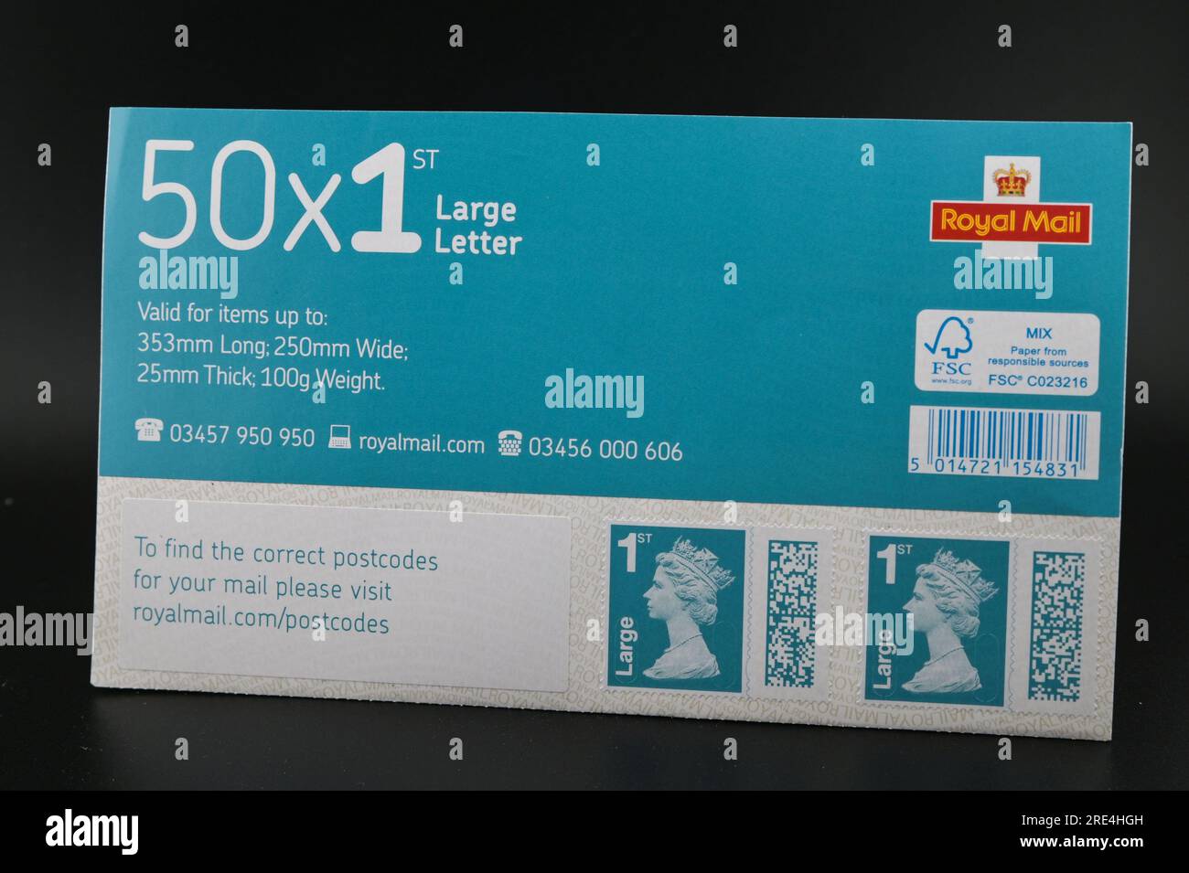 England, 25th July 2023: Counterfeit Royal Mail 1st Class Large Letter ...