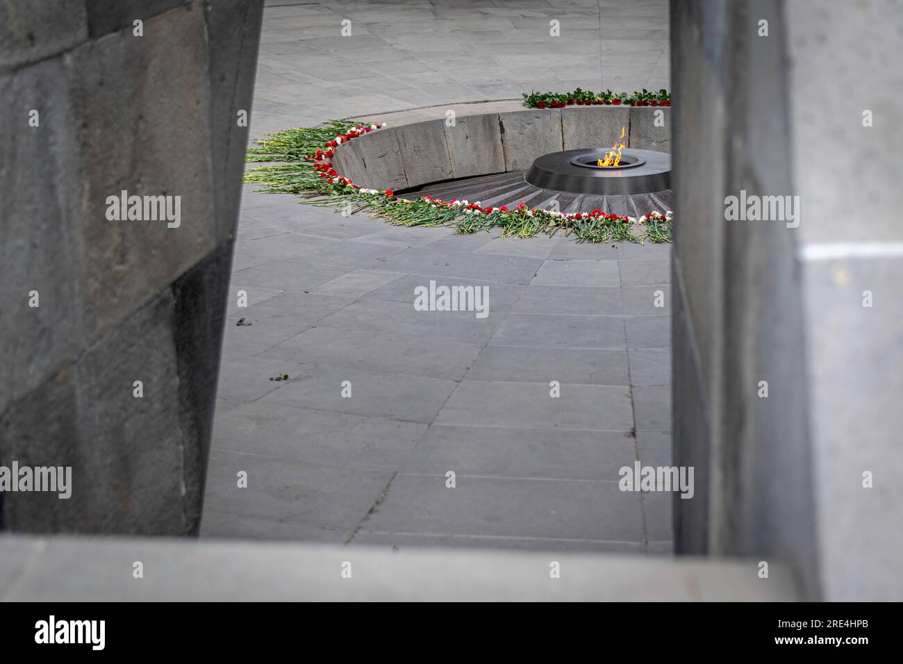 Wide angel image of the very respected and important Tsitsernakaberd ...