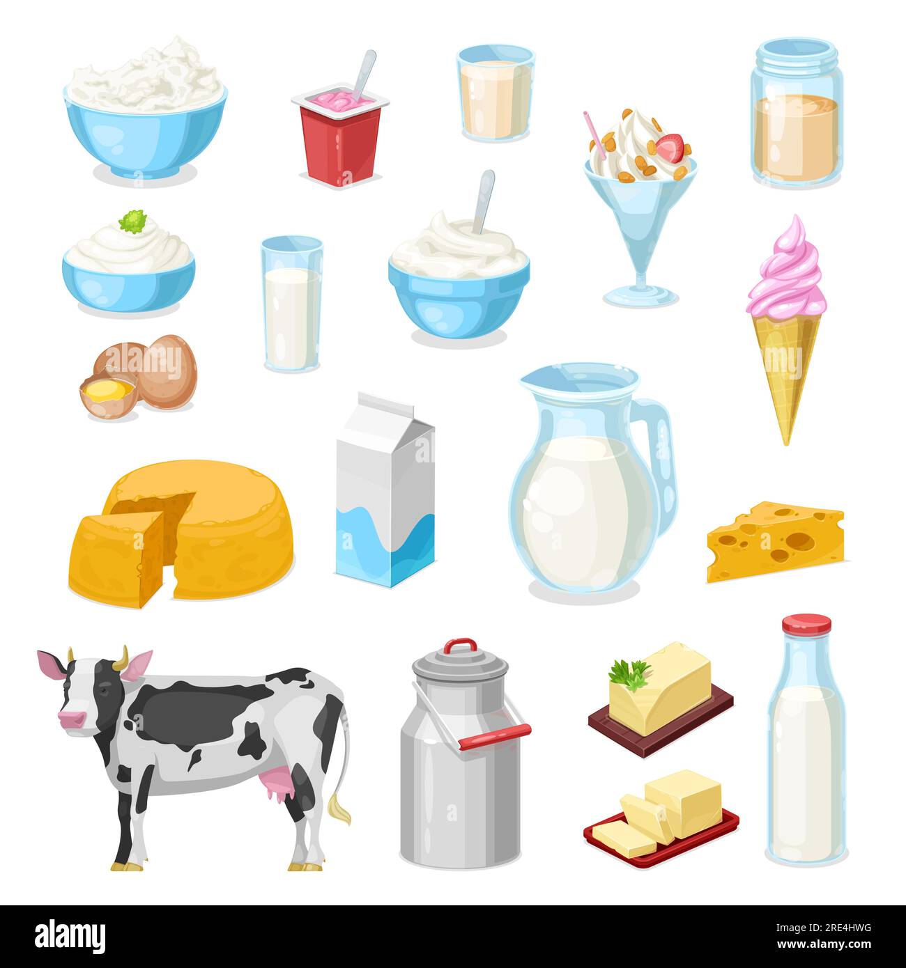 Jug glass kefir cottage Stock Vector Images - Alamy