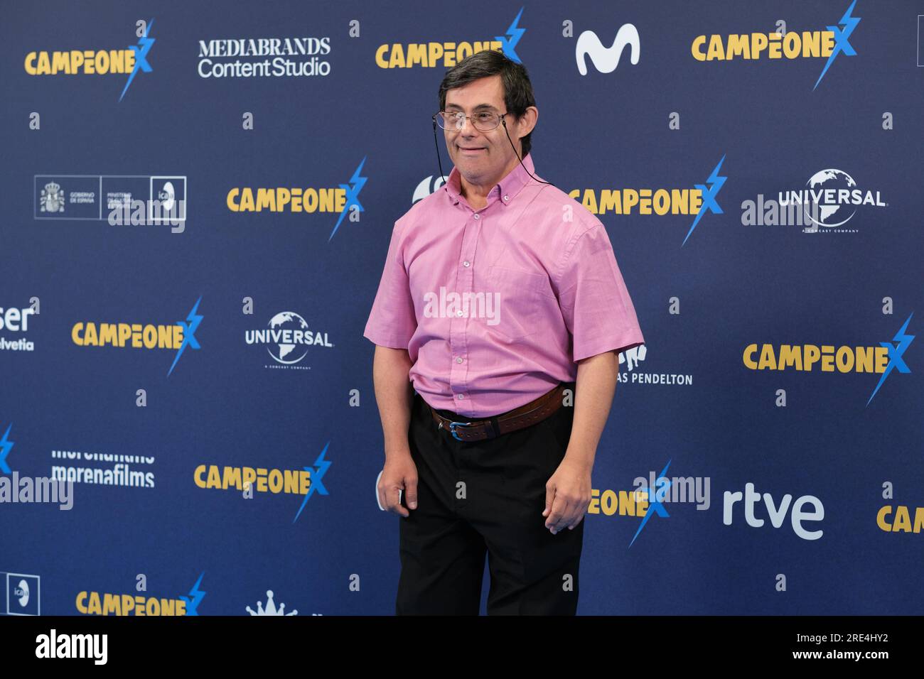 Fran Fuentes attends the photocall for "Campeonex" at Hotel Hyatt ...