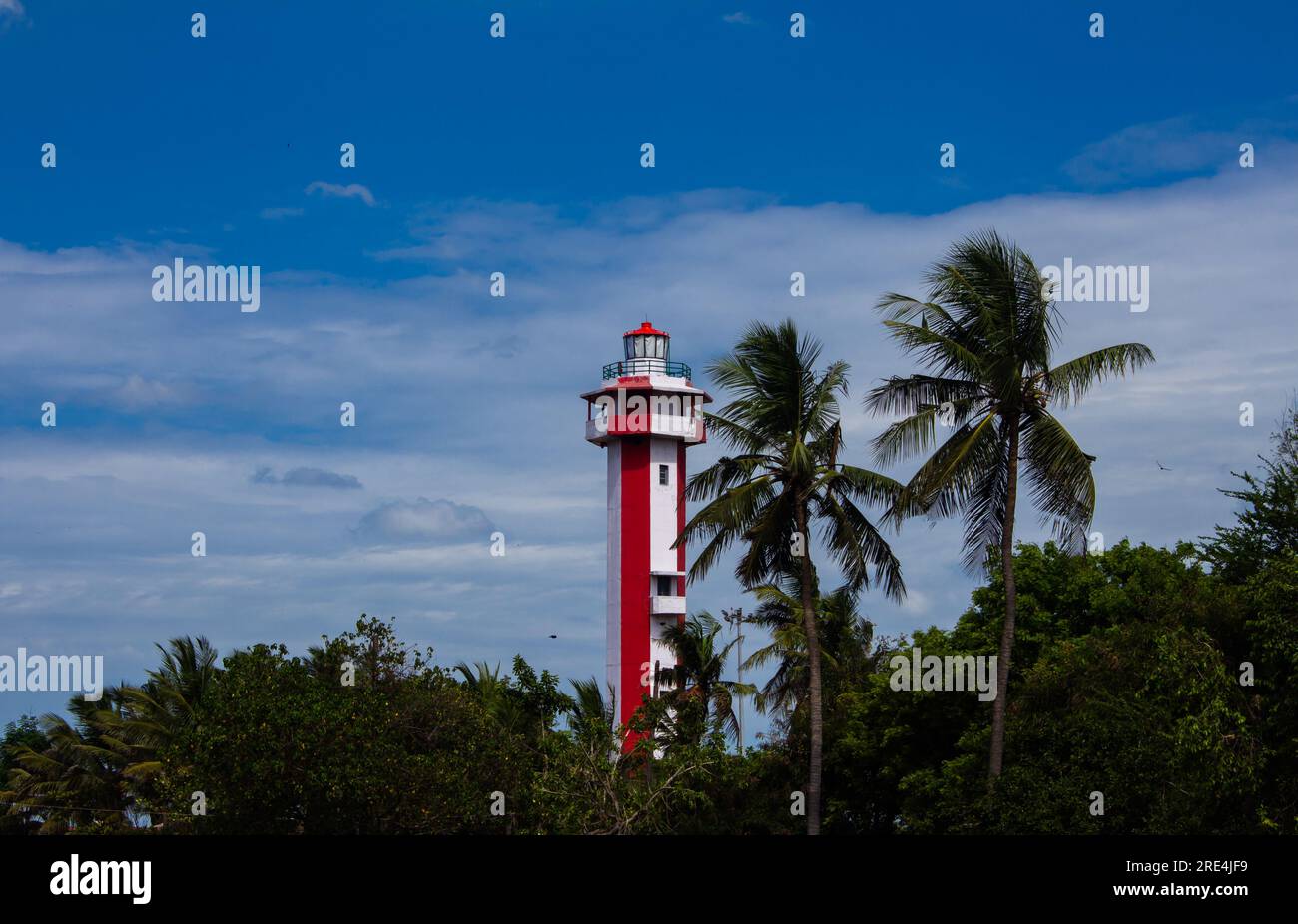 Lighthouse near Poompuhar which is an ancient port city in Tamil Nadu ...