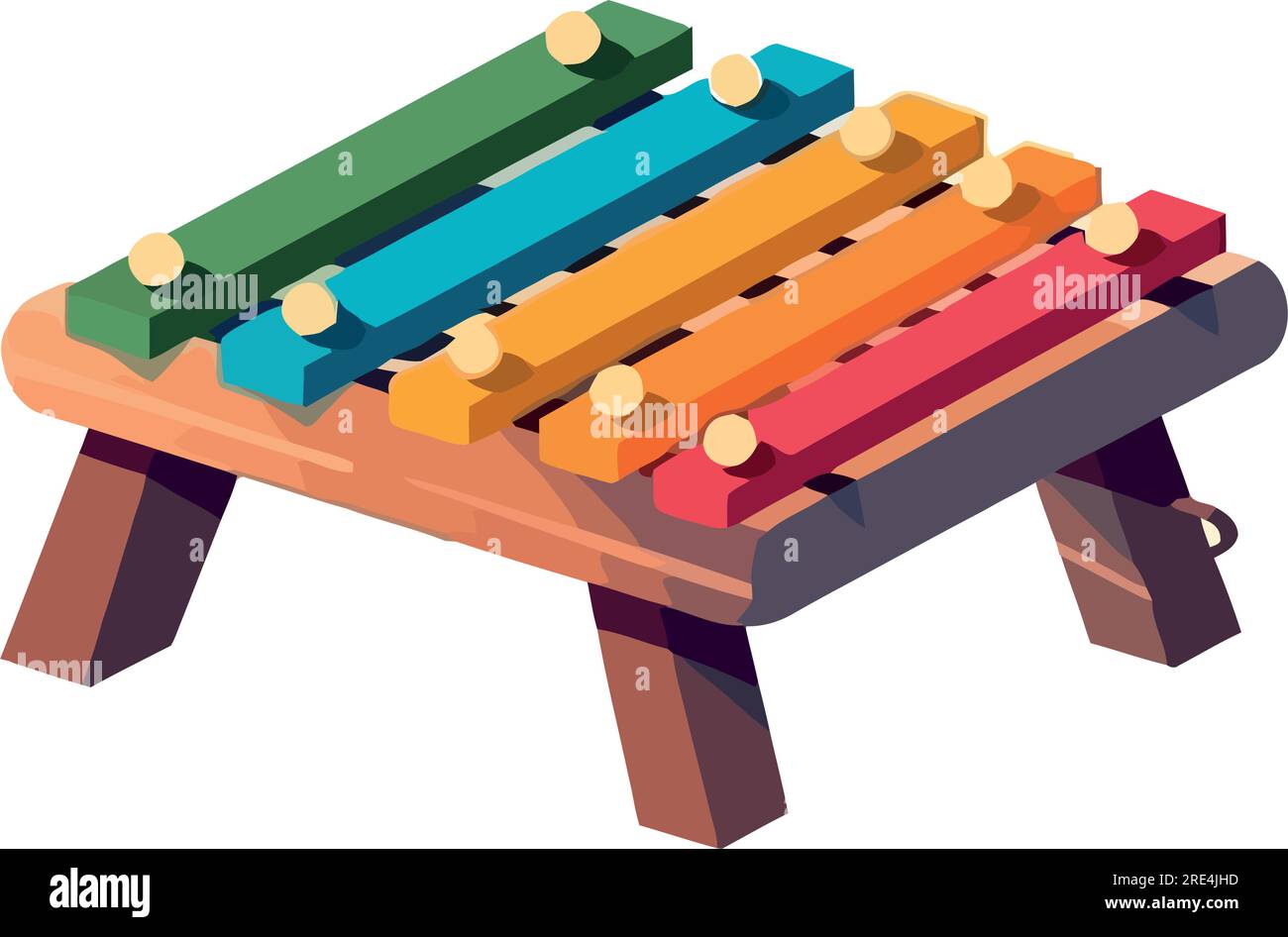 colored xylophone vector over white Stock Vector Image & Art - Alamy
