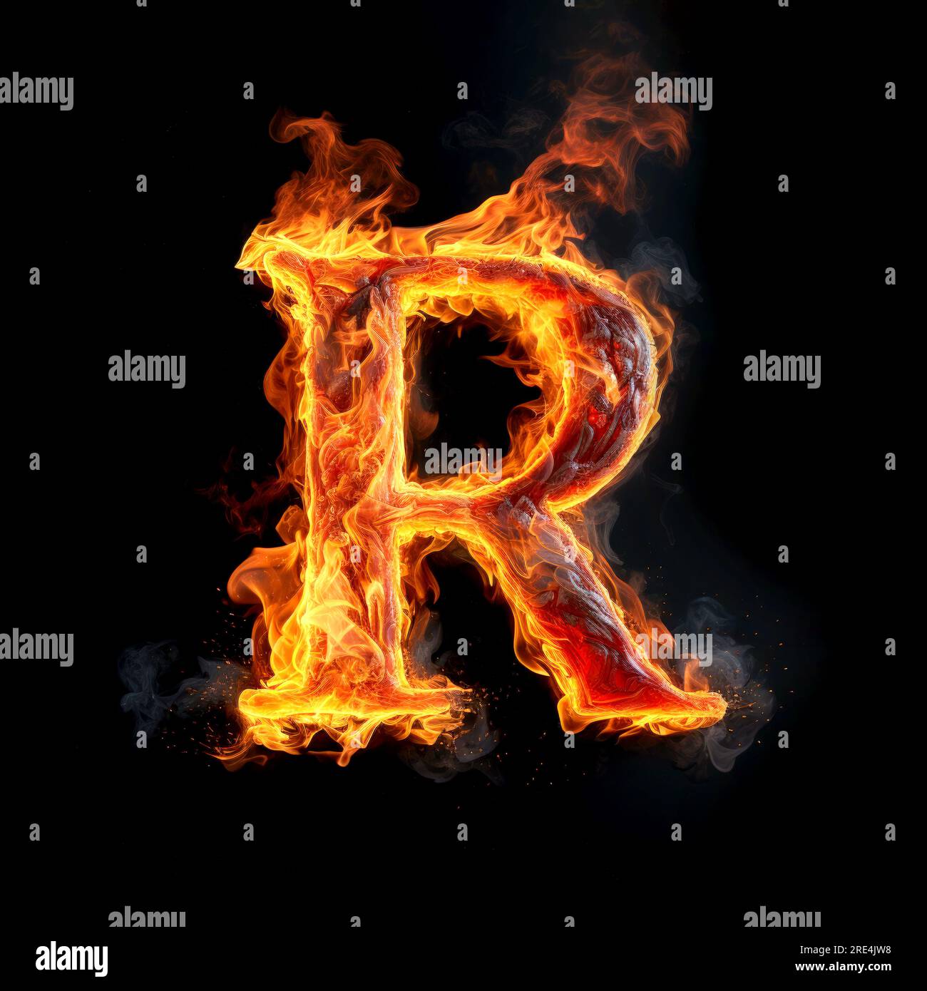 R Letter In Fire