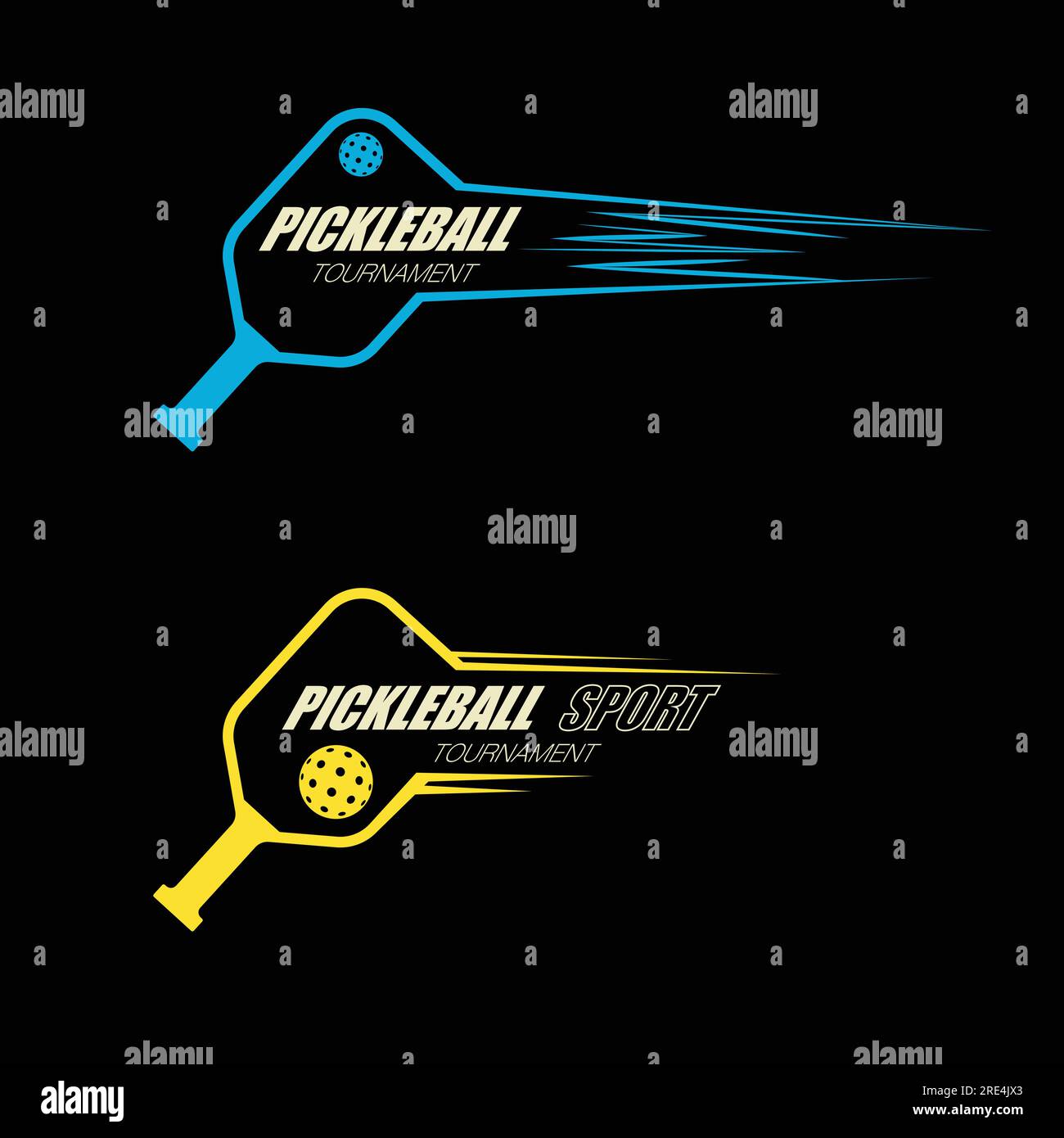 Pickleball tournament racket set Stock Vector Image & Art - Alamy
