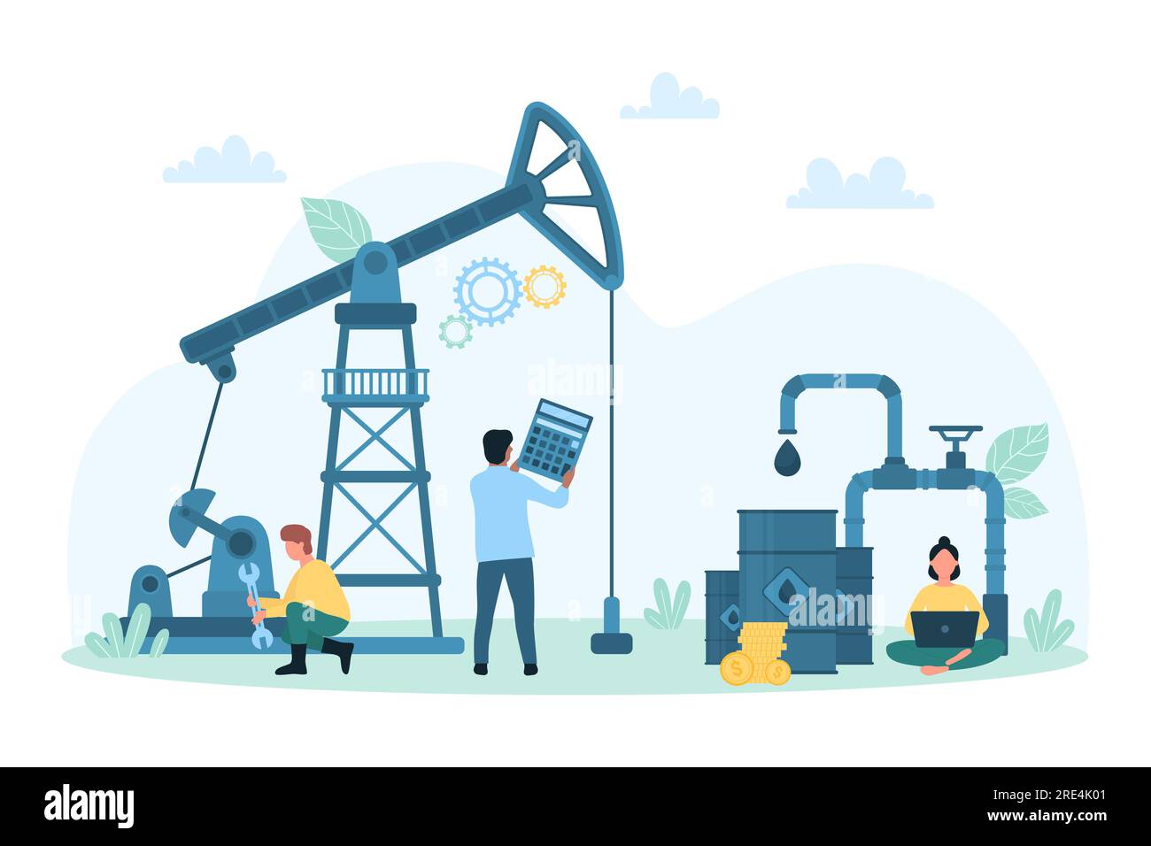 Calculation of profit from oil sales and trades vector illustration ... Calculation of profit from oil sales and trades vector illustration ...