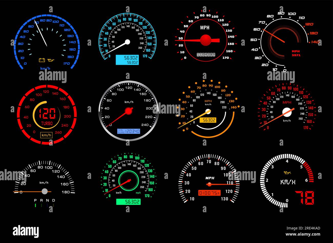 Speedometer speedo Stock Vector Images - Alamy