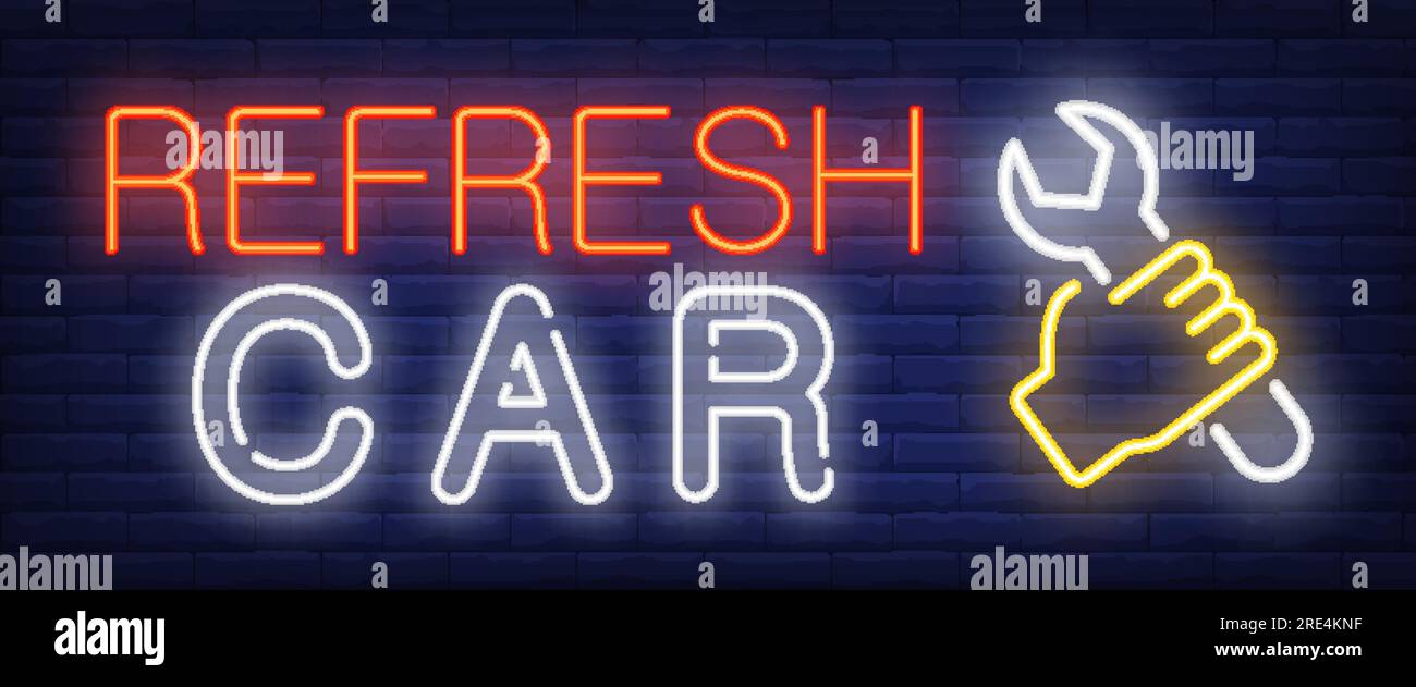 Neon refresh design hi-res stock photography and images - Alamy
