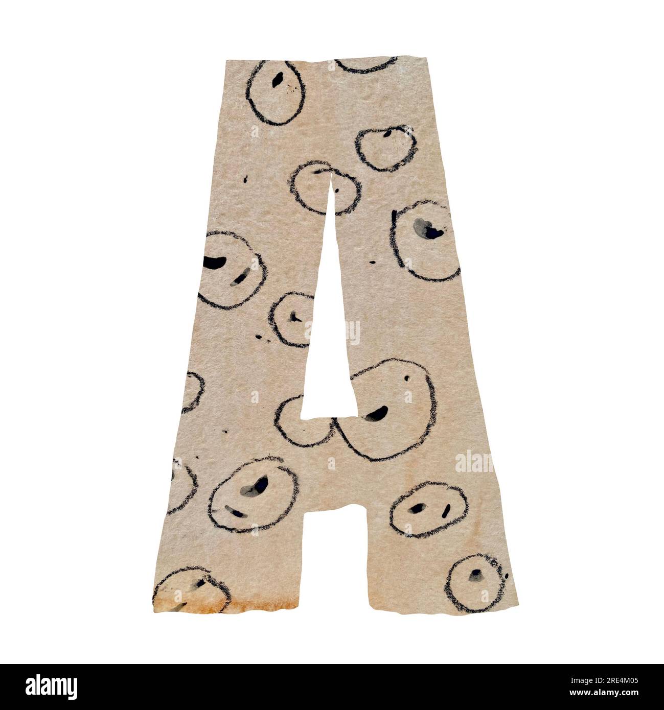 Capital letter A cut out paper alphabet Stock Photo - Alamy