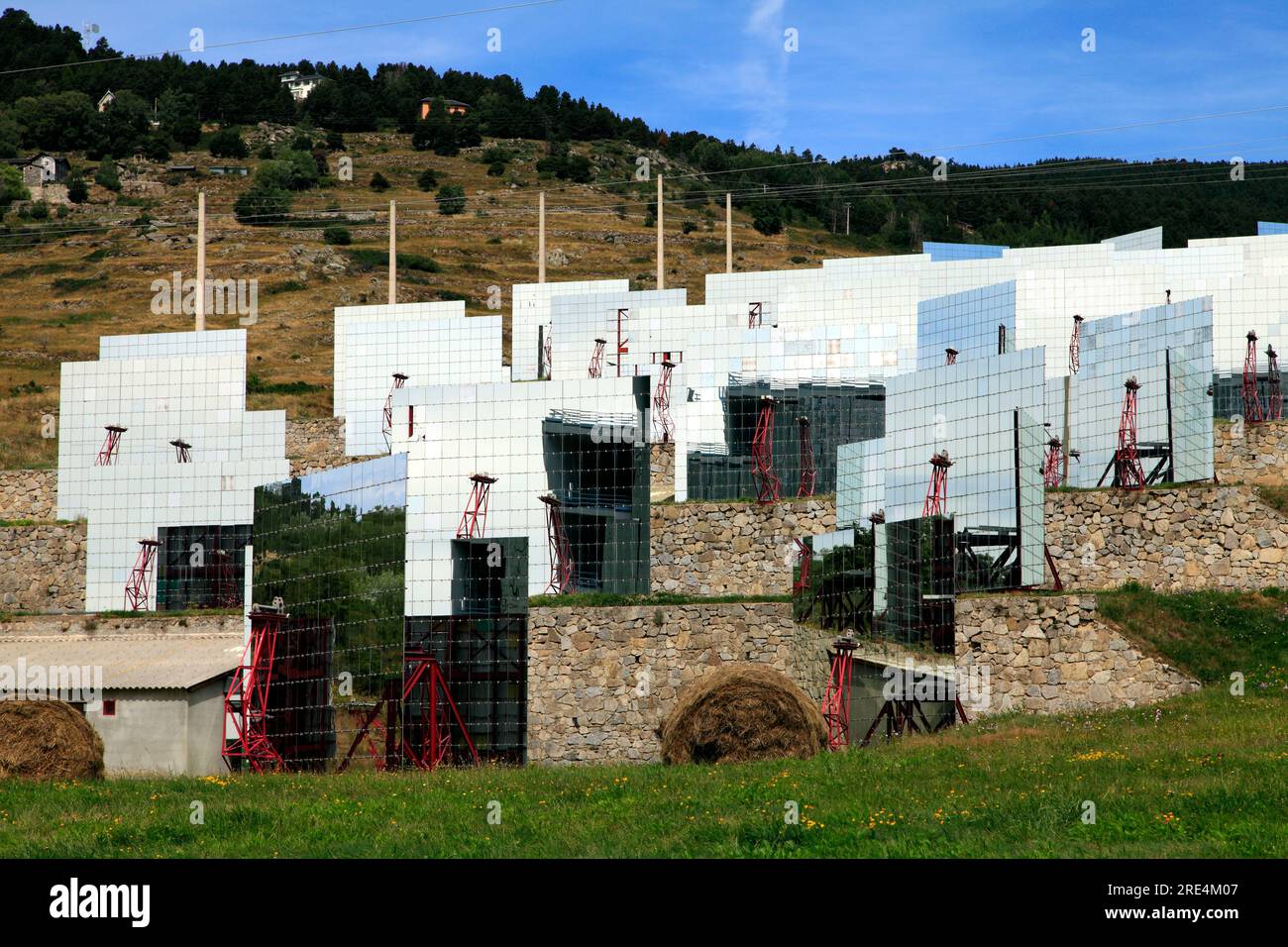 Installations of the Solar Furnace, CNRS, near Font Romeu. Pyrenees ...