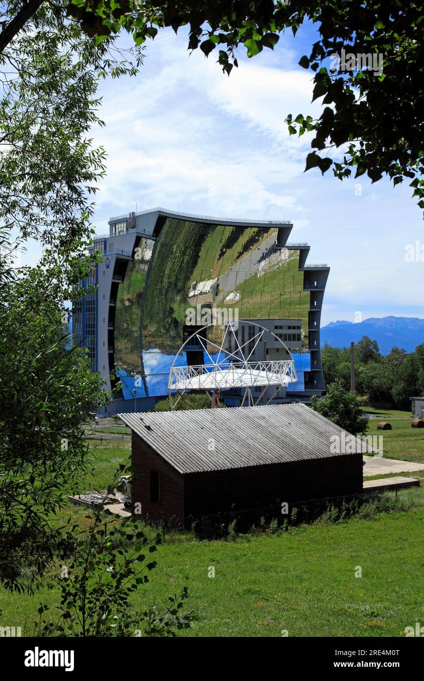 Installations of the Solar Furnace, CNRS, near Font Romeu. Pyrenees ...