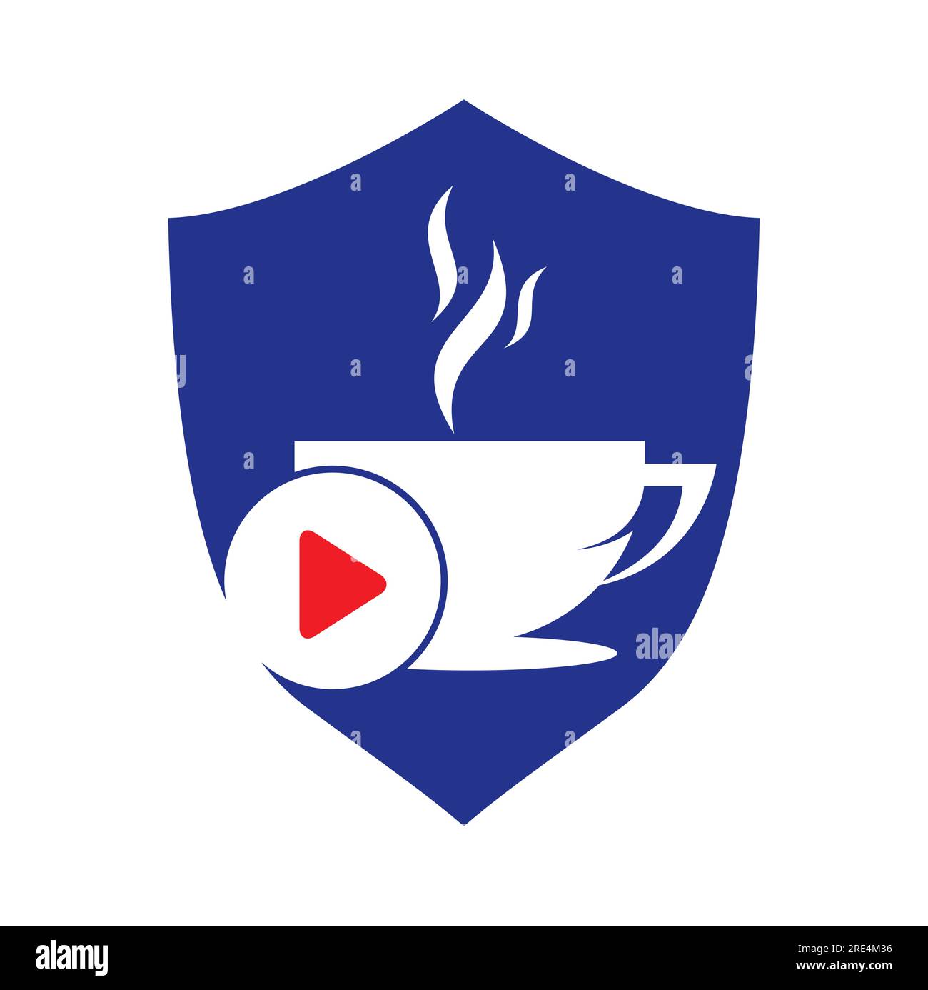 Coffee and play logo design. Coffee logo design with a music play ...