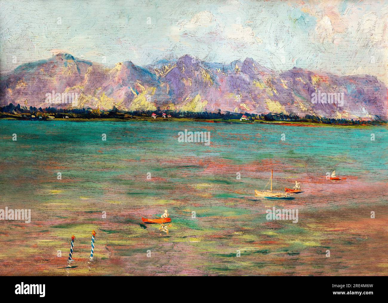 Mountain landscape with a lake by Ferdinand Katona Stock Photo - Alamy