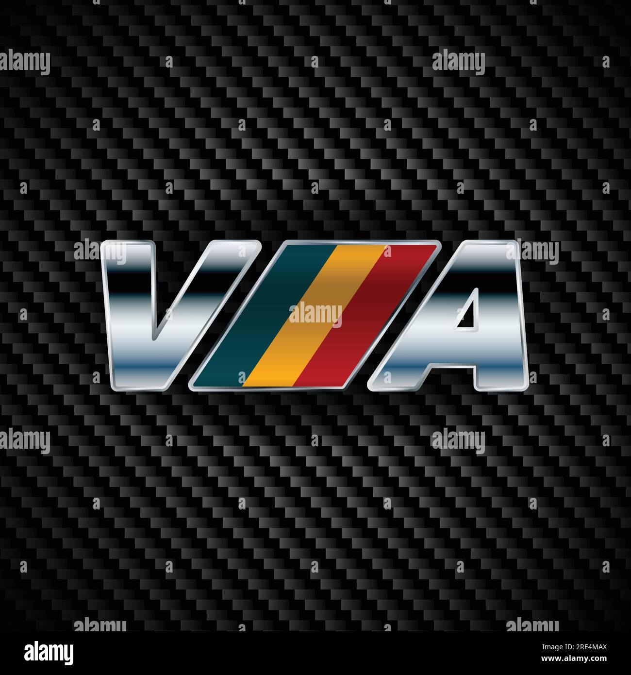 Abstract brand logo letters and flag carbon Stock Vector Image & Art ...