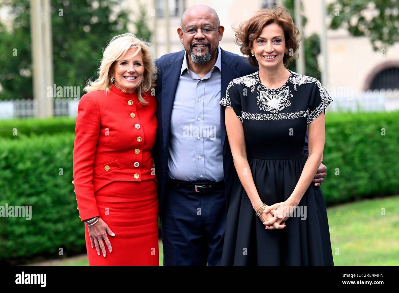 First Lady Jill Biden, left, actor Forest Whitaker and Unesco Director ...
