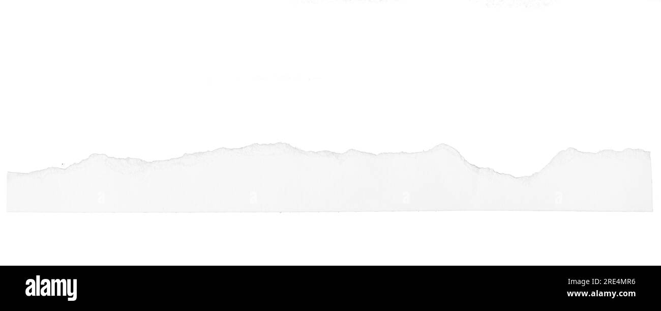 Ripped white paper note message isolated on white background Stock ...