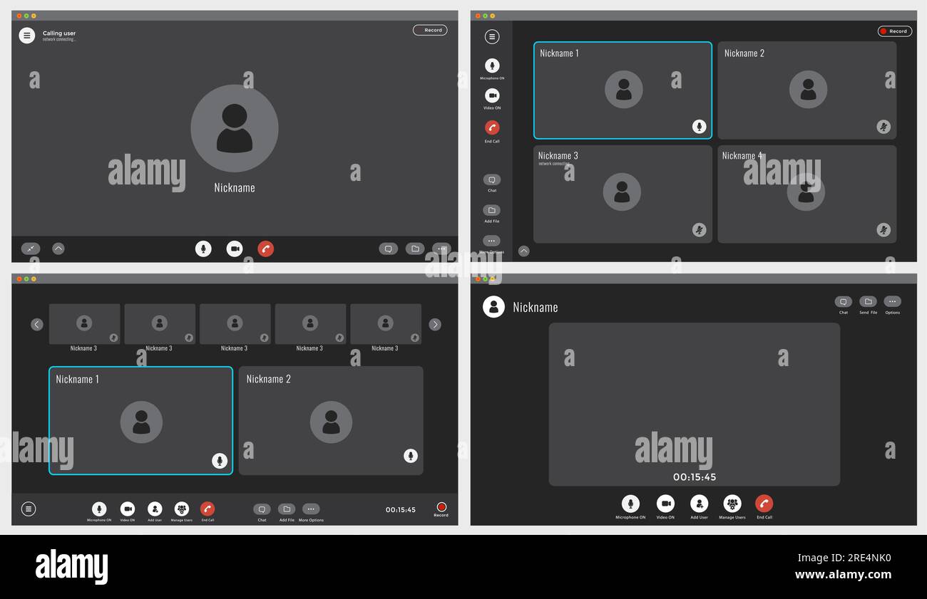Videocall interface online video hi-res stock photography and images ...