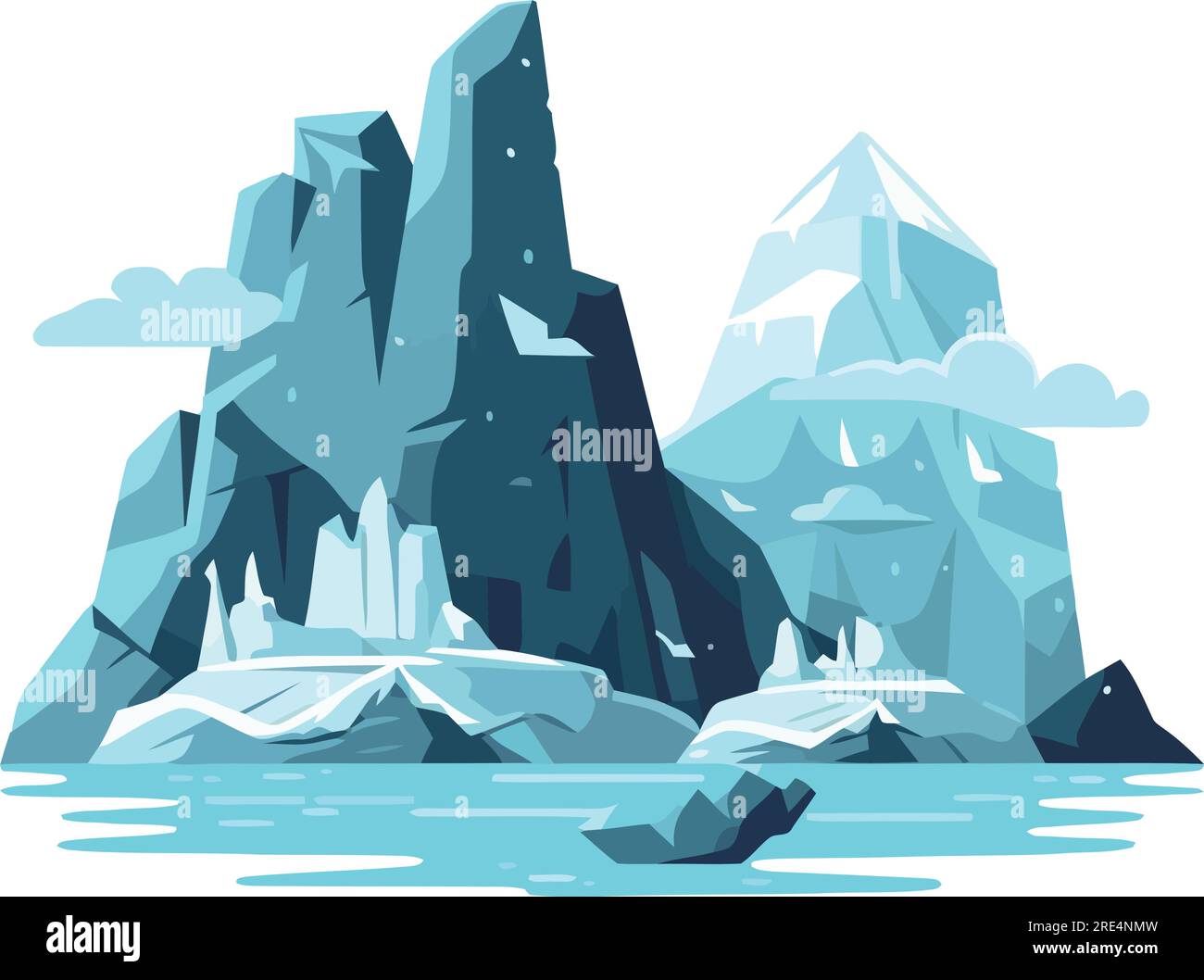 Frozen arctic landscape design over white Stock Vector Image & Art - Alamy