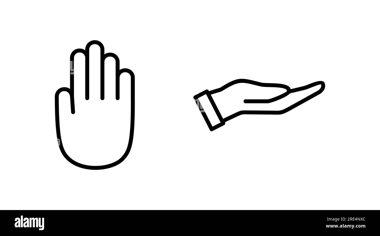 Hand icon vector. hand symbols. palm Stock Vector Image & Art - Alamy
