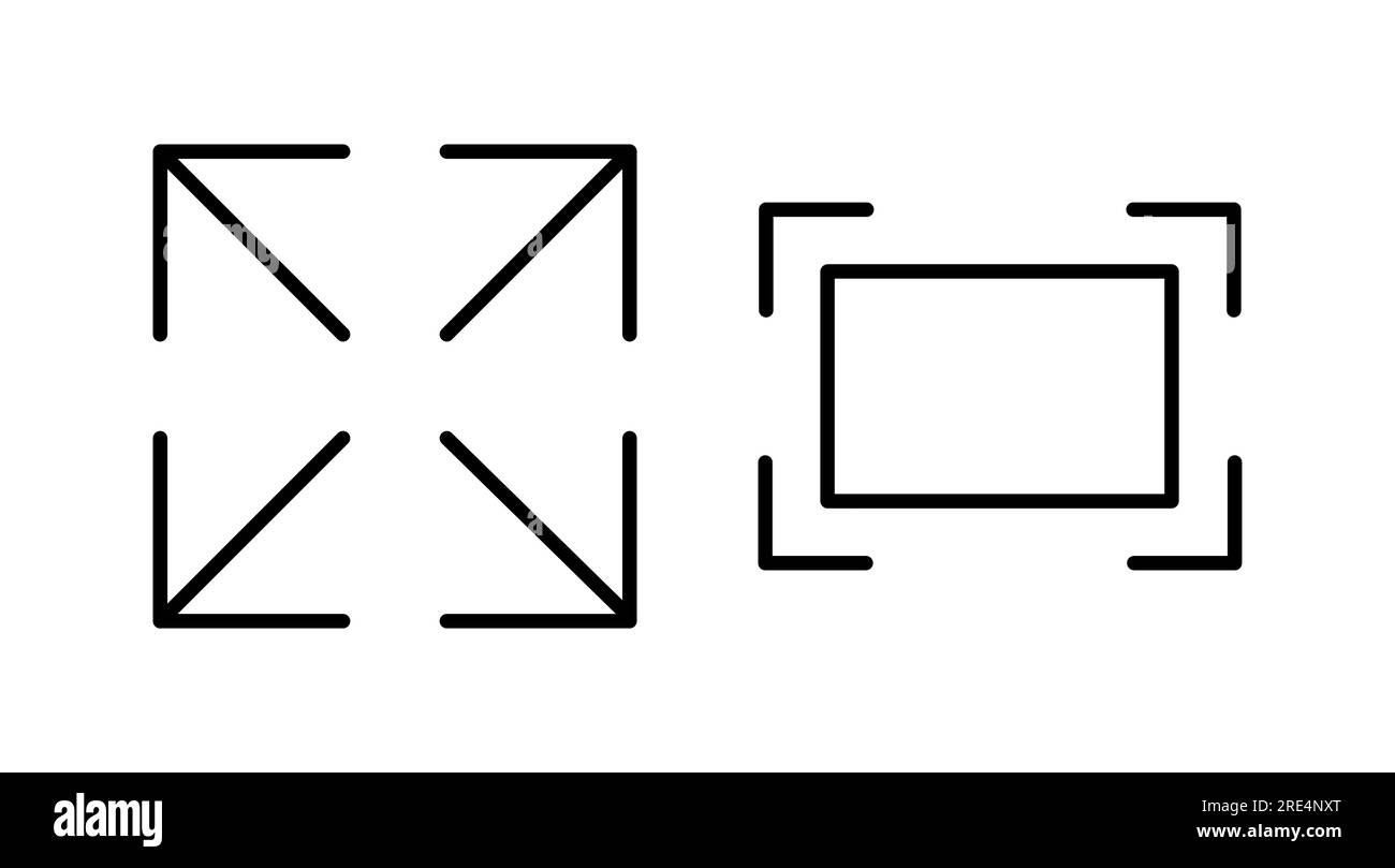 Fullscreen icon vector. expand fullscreen icon Stock Vector Image & Art ...