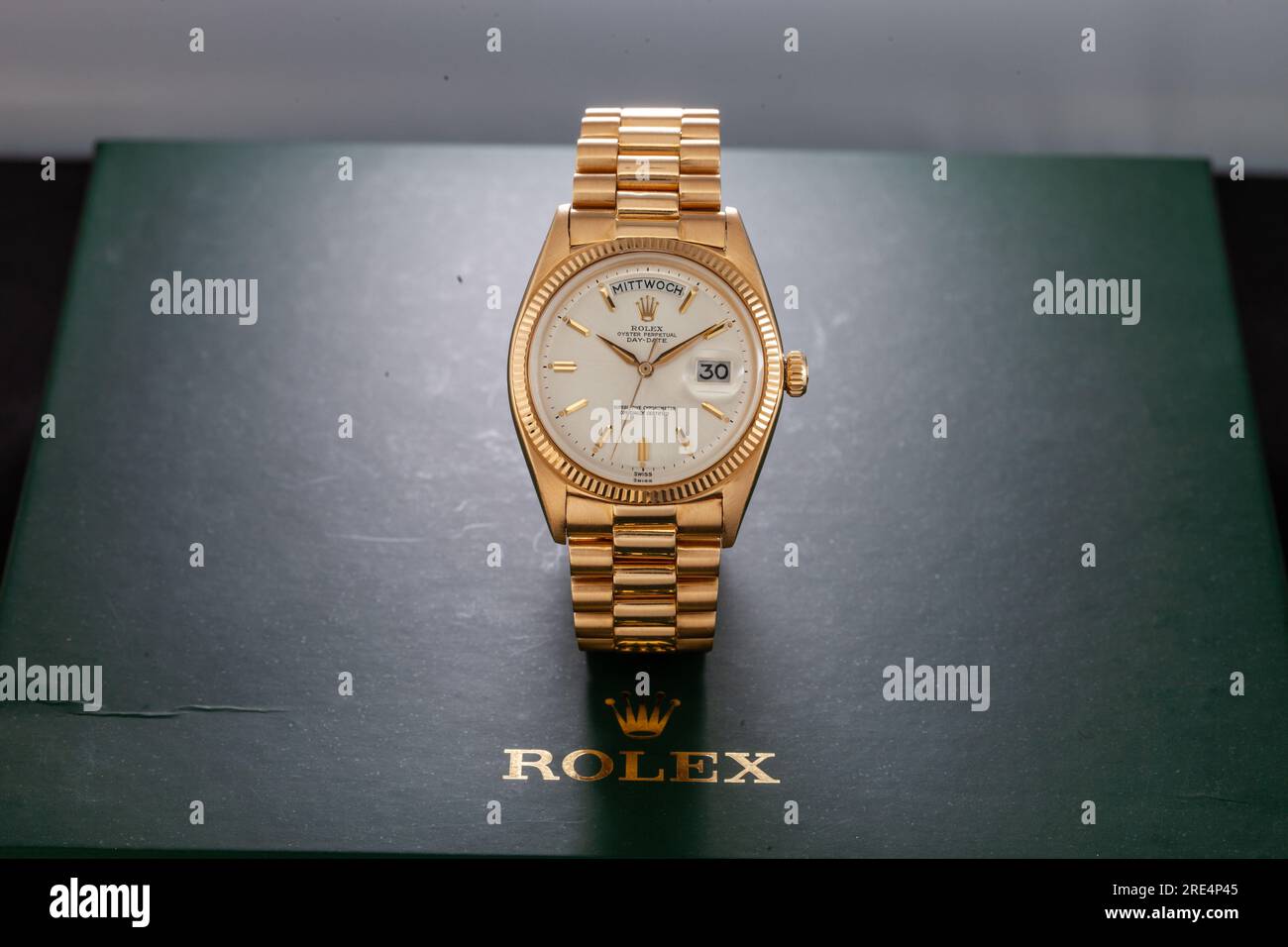Vintage Rolex Day-Date ref 6611 in yellow gold Stock Photo - Alamy