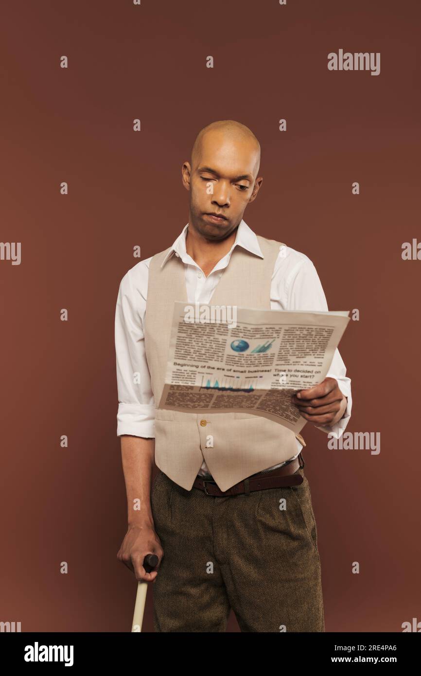 inclusion, bold african american man with myasthenia gravis syndrome ...