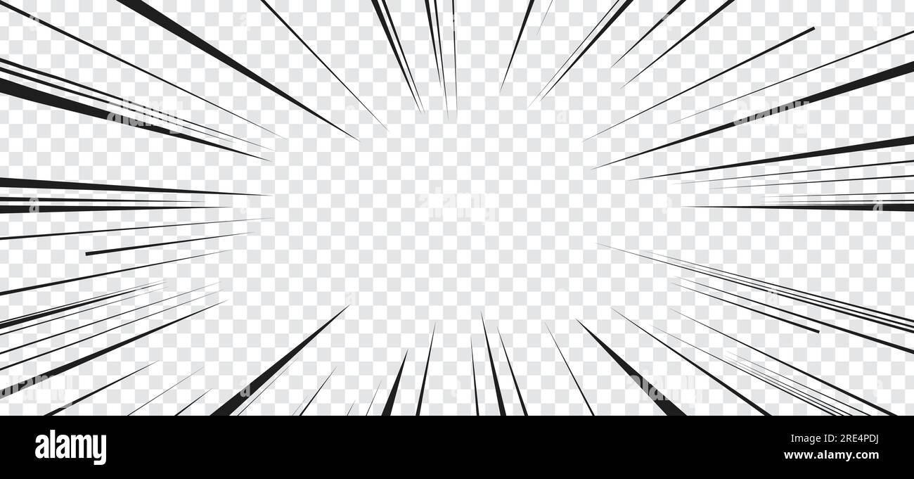 Manga transparent comic explosion or motion movement effect, vector ...