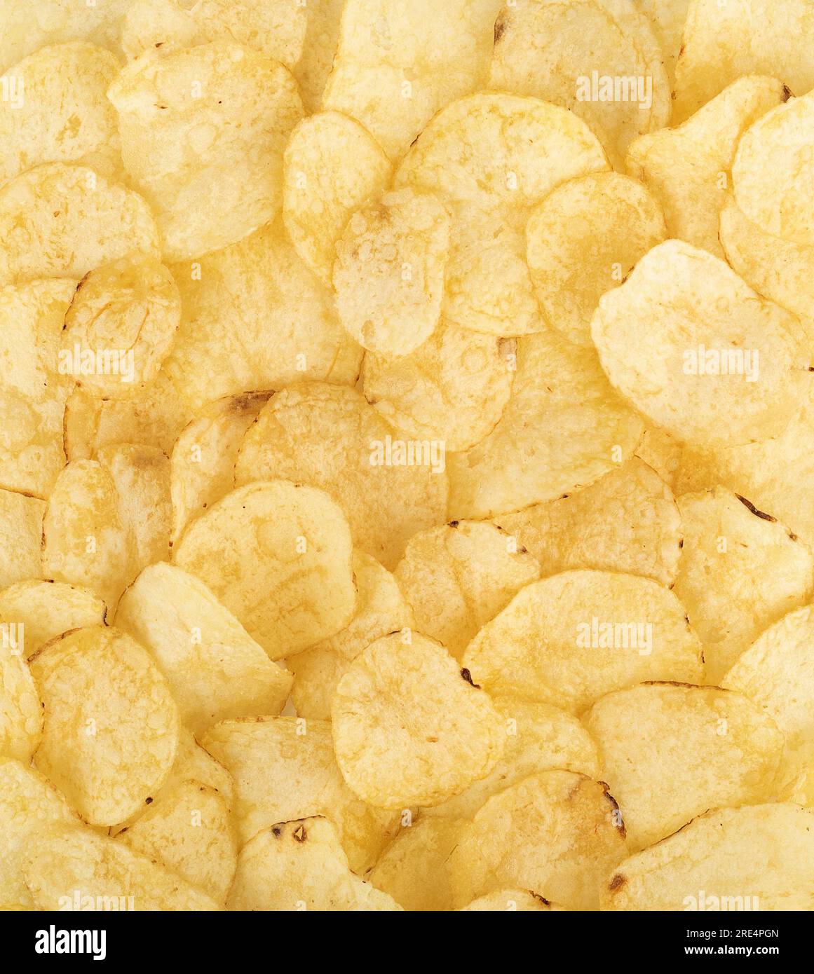 Background of crispy natural potato chips. Photography of food and ...