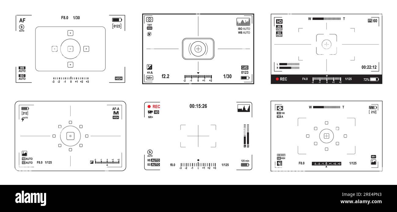 Camera parameters Cut Out Stock Images & Pictures - Alamy