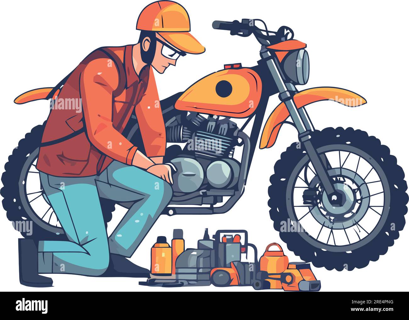 Bicycle tire repairing Stock Vector Images - Alamy