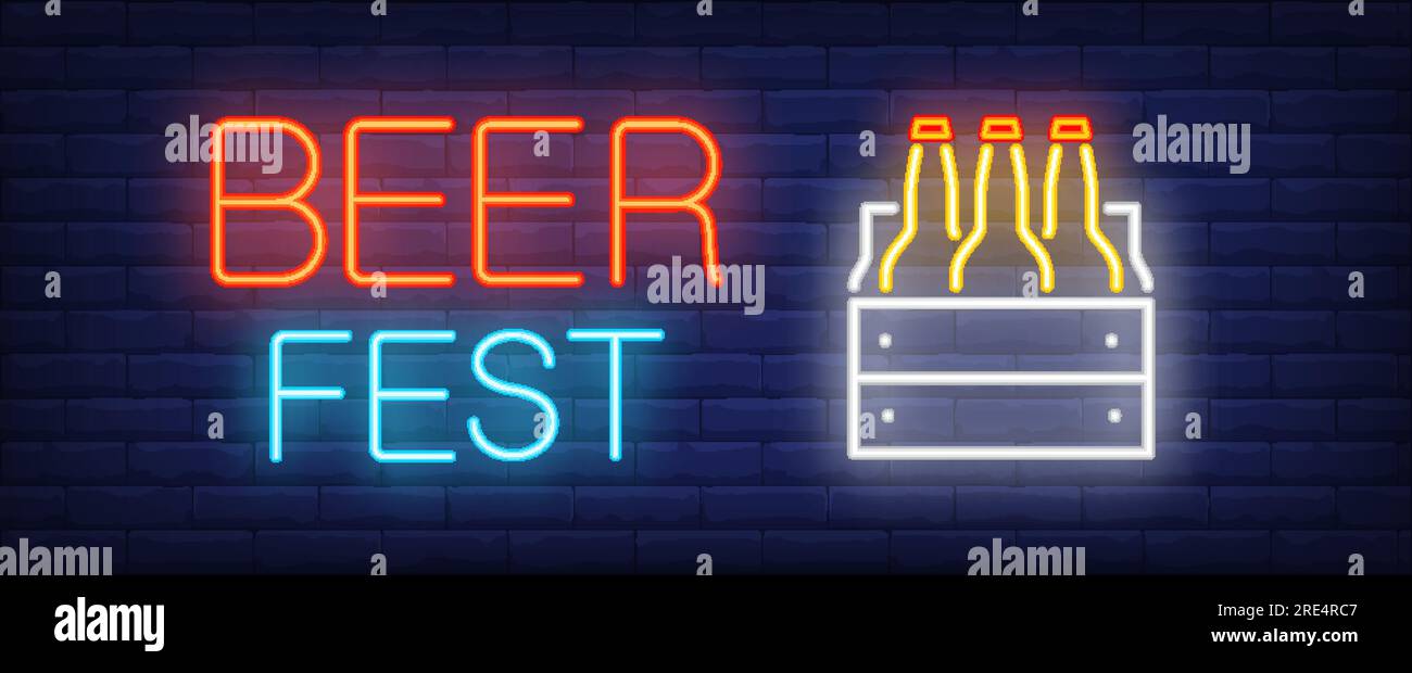 Beer fest neon sign Stock Vector Image & Art - Alamy