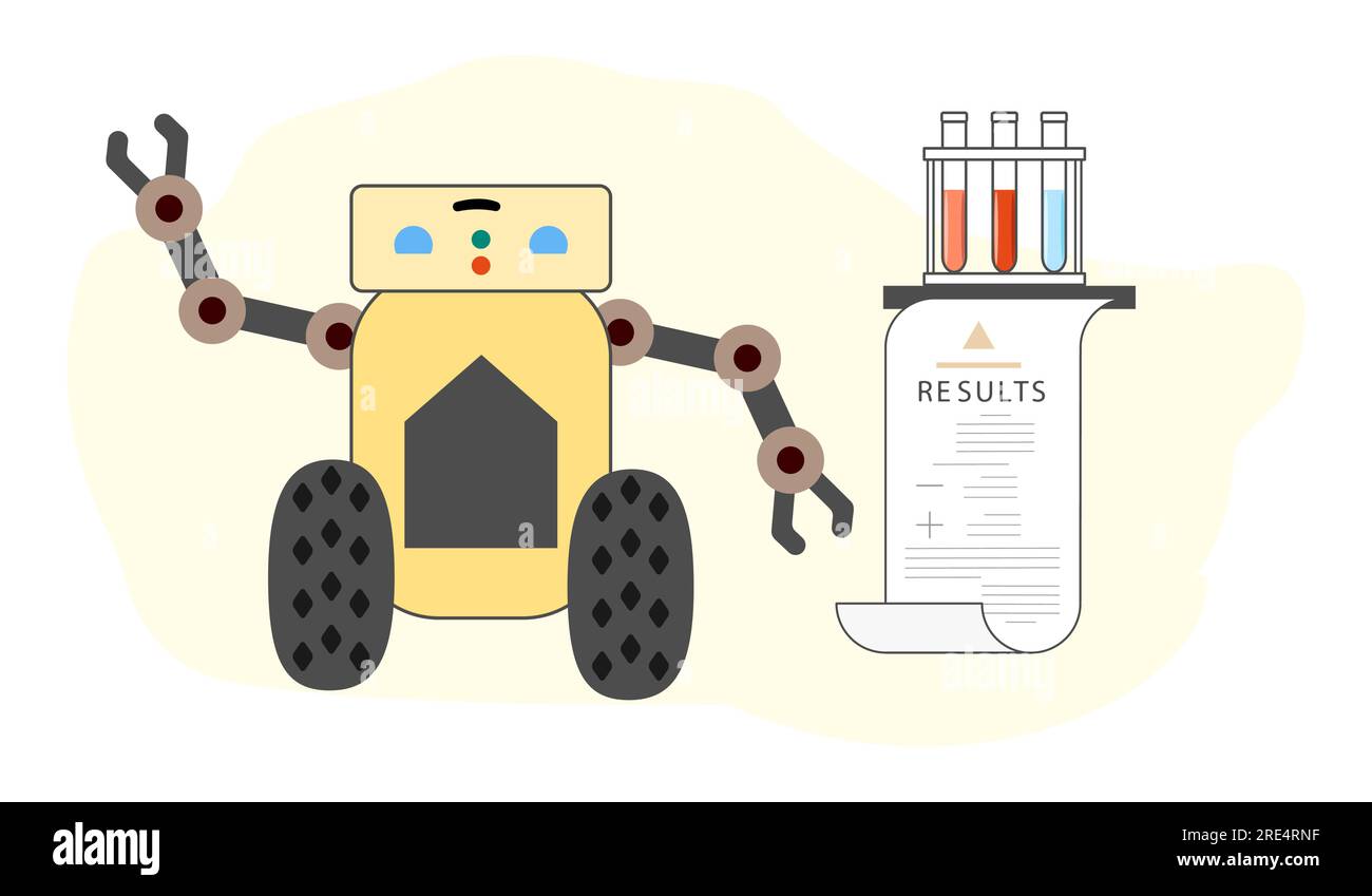 Robot make medicals test. Automated laboratory Robotic technology Robot ...