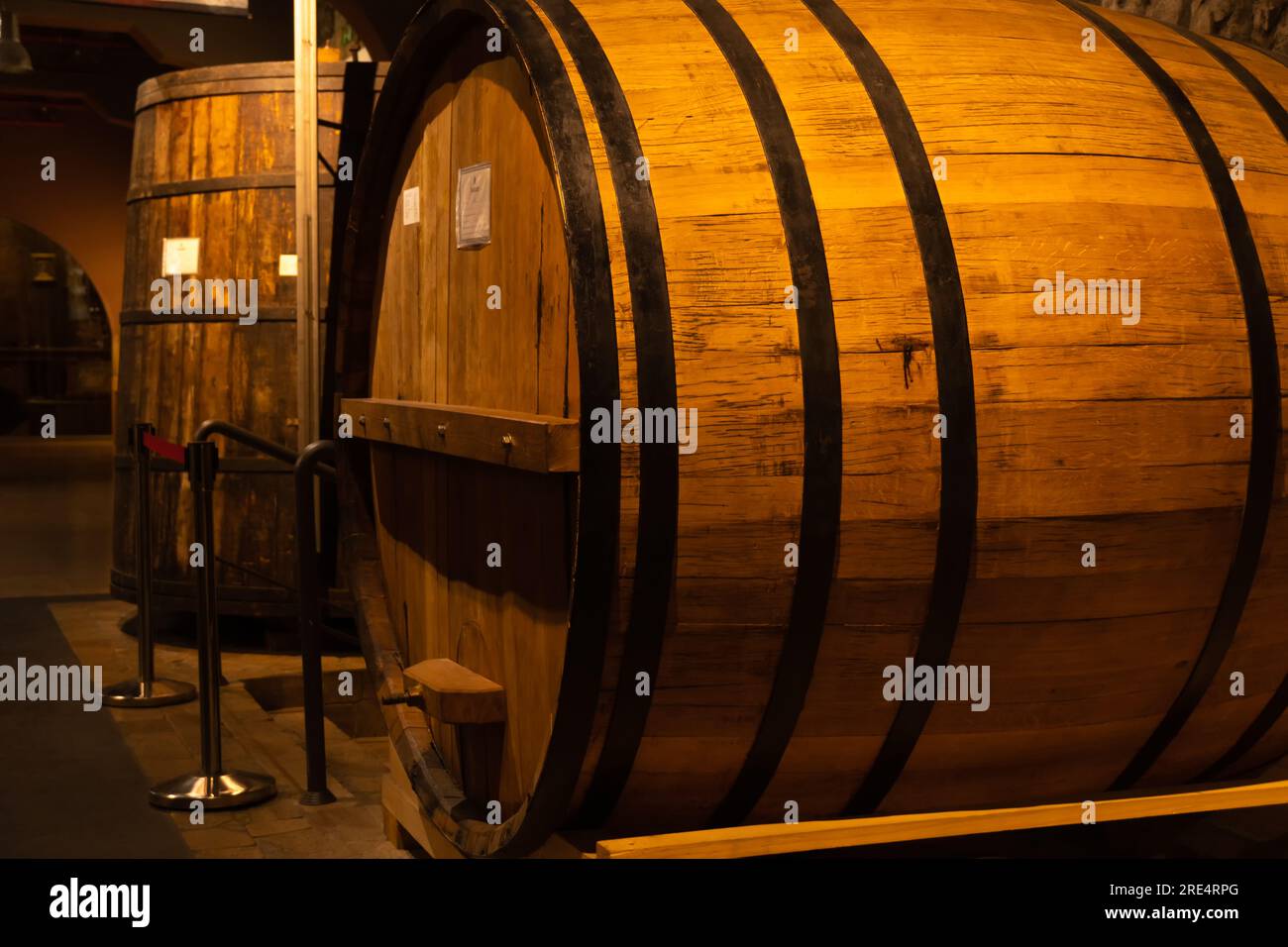 Yerevan, Armenia - May 28 2023: Cellar of the Ararat brandy factory in ...