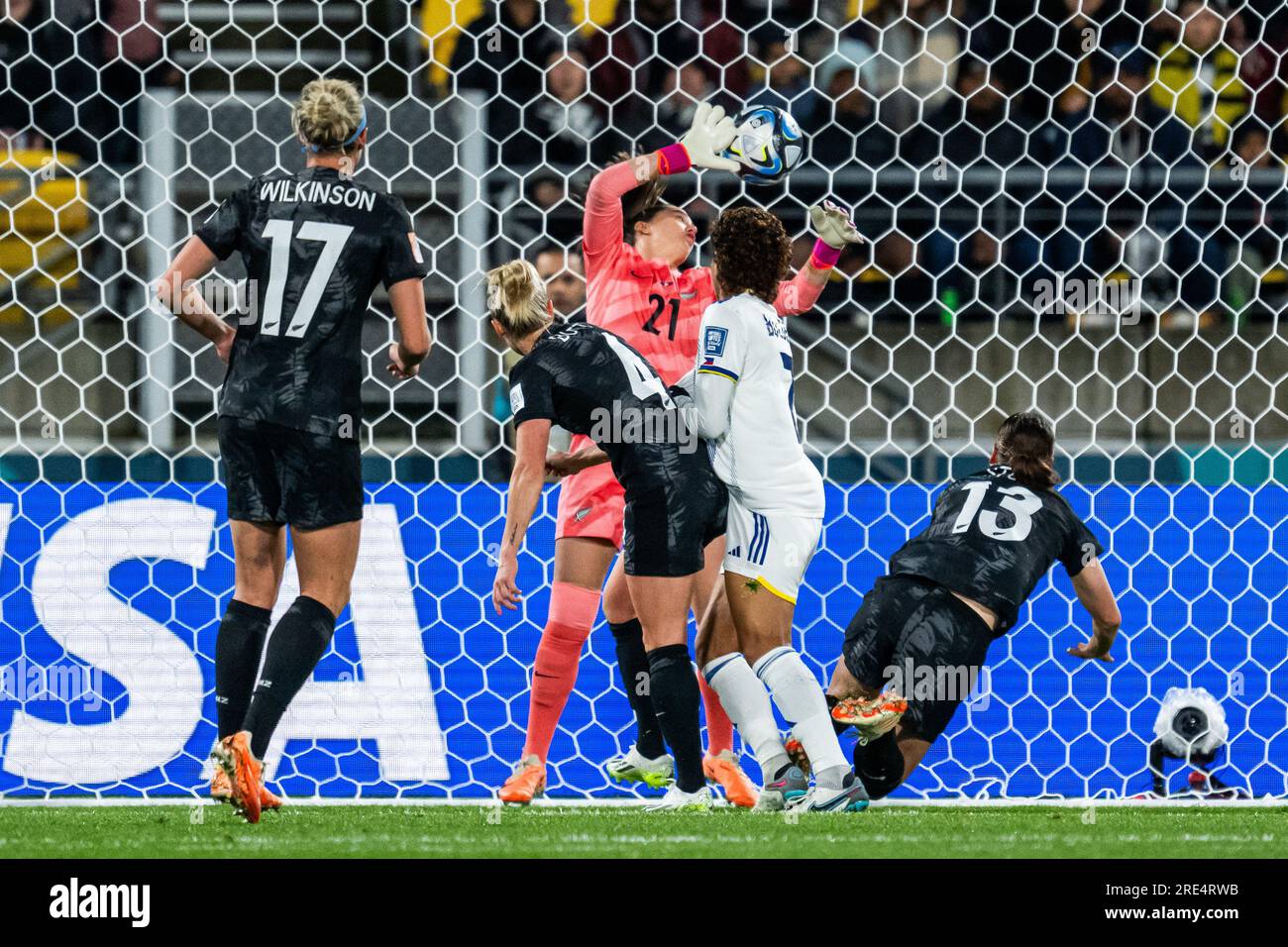230725 Sarina Bolden of Philippines scores 0-1 behind goalkeeper ...
