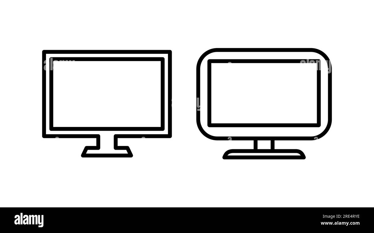 Computer icon vector. computer monitor icon Stock Vector Image & Art - Alamy