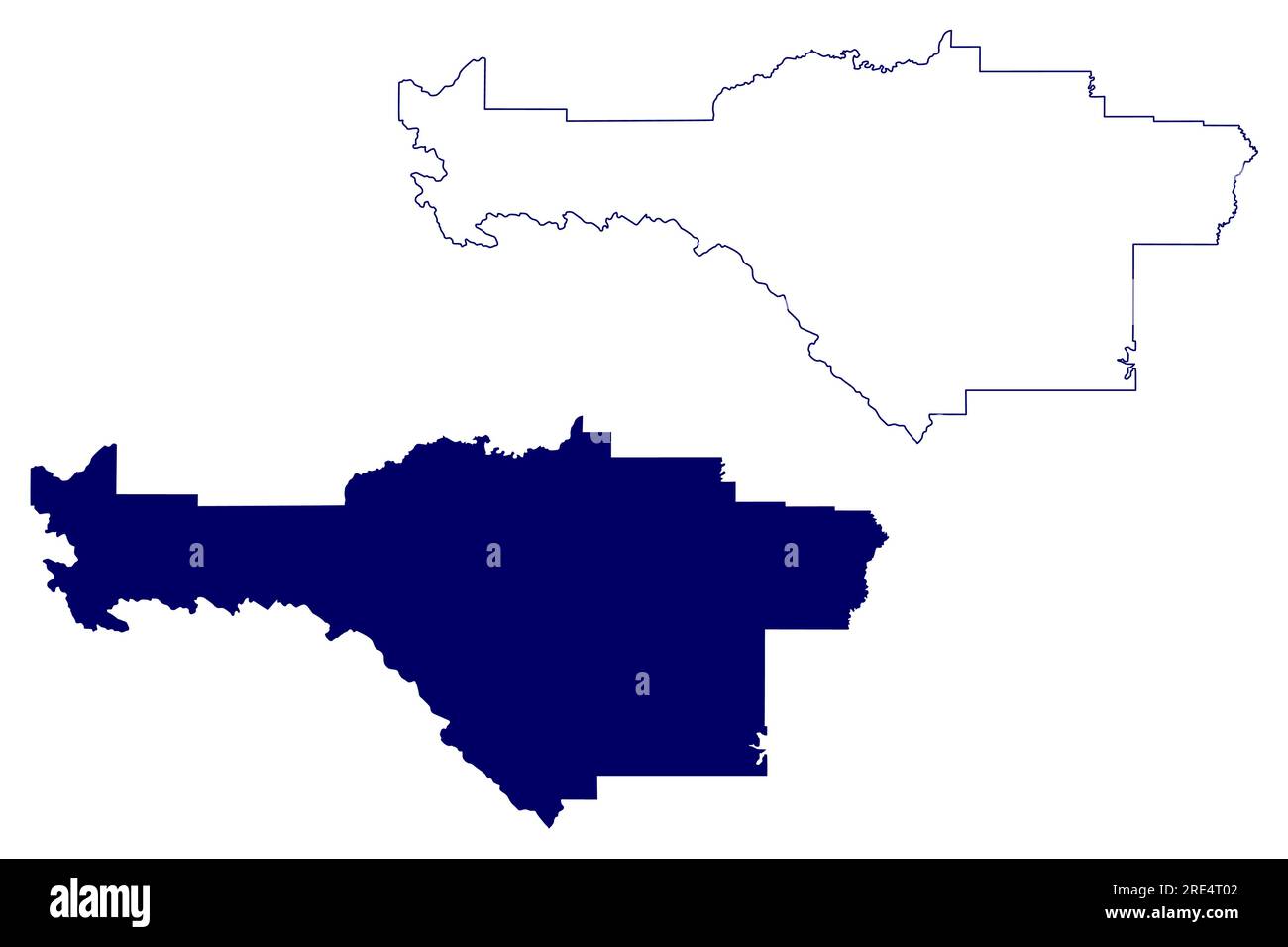 Division No. 14 (Canada, Alberta Province, North America) map vector illustration, scribble ...