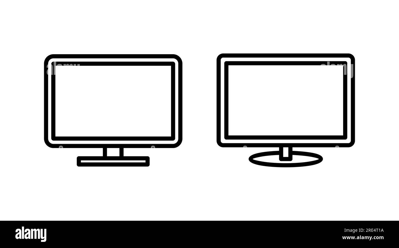 Computer icon vector. computer monitor icon Stock Vector Image & Art ...