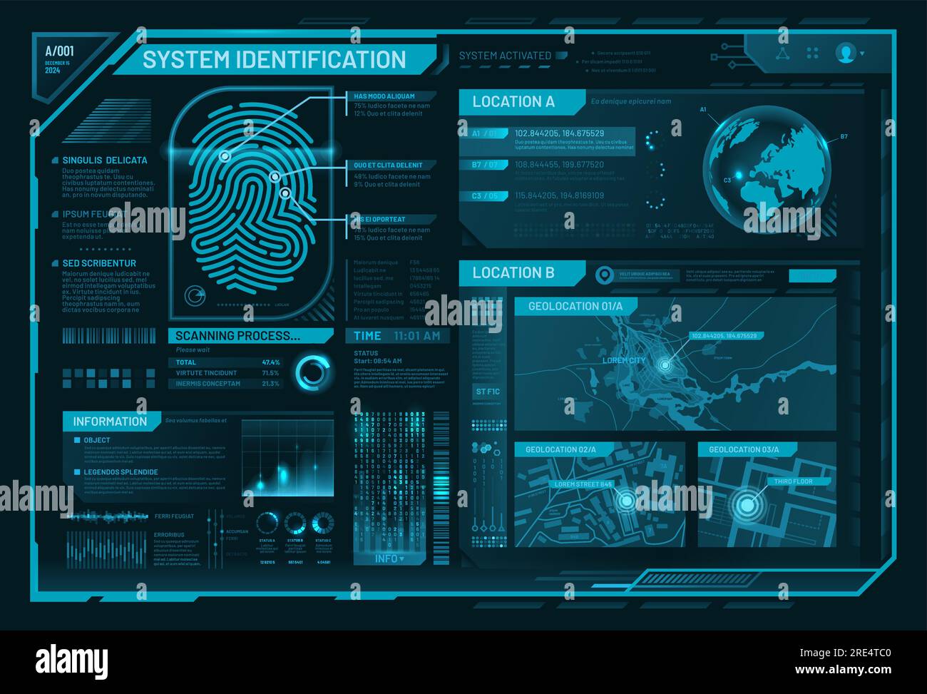 HUD biometric access control interface, fingerprint scanner for digital ... HUD biometric access control interface, fingerprint scanner for digital ...