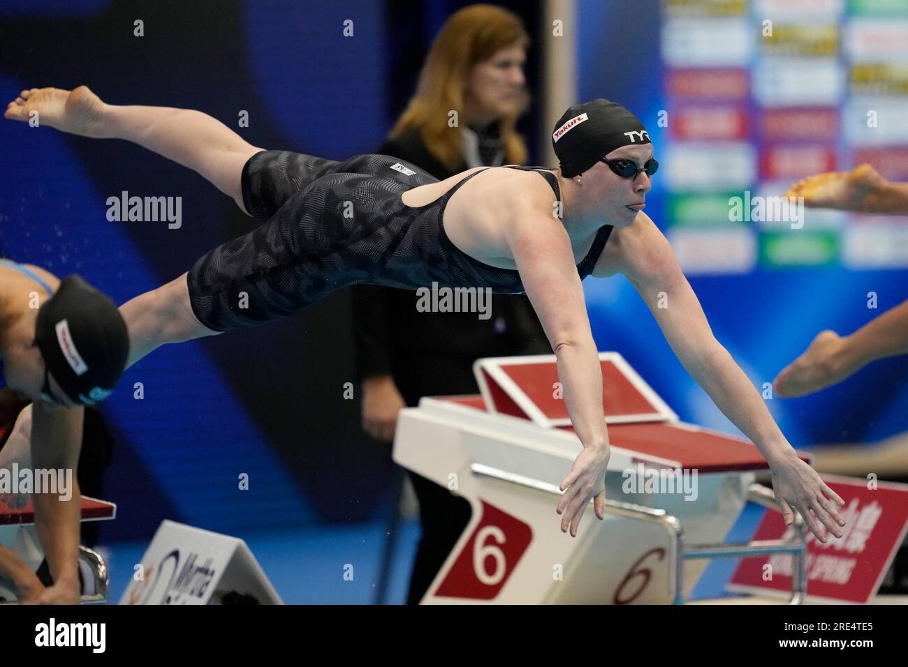 Lilly King of the United States competes in the Women 100m Breaststroke ...