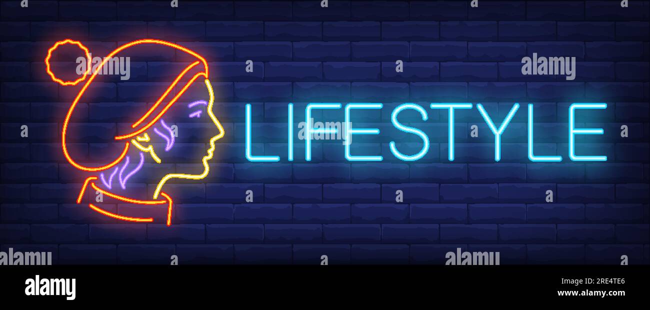 Lifestyle neon sign Stock Vector Image & Art - Alamy