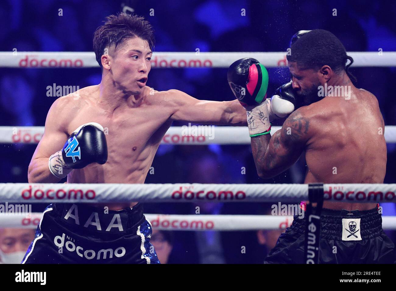 Naoya Inoue of Japan throws a punch against Stephen Fulton Jr. of ...